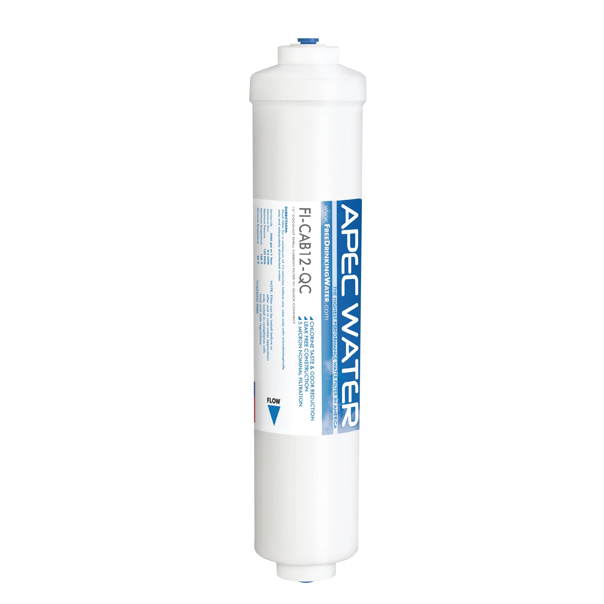 APEC Inline Carbon Post-filter 12", 3/8" Output
