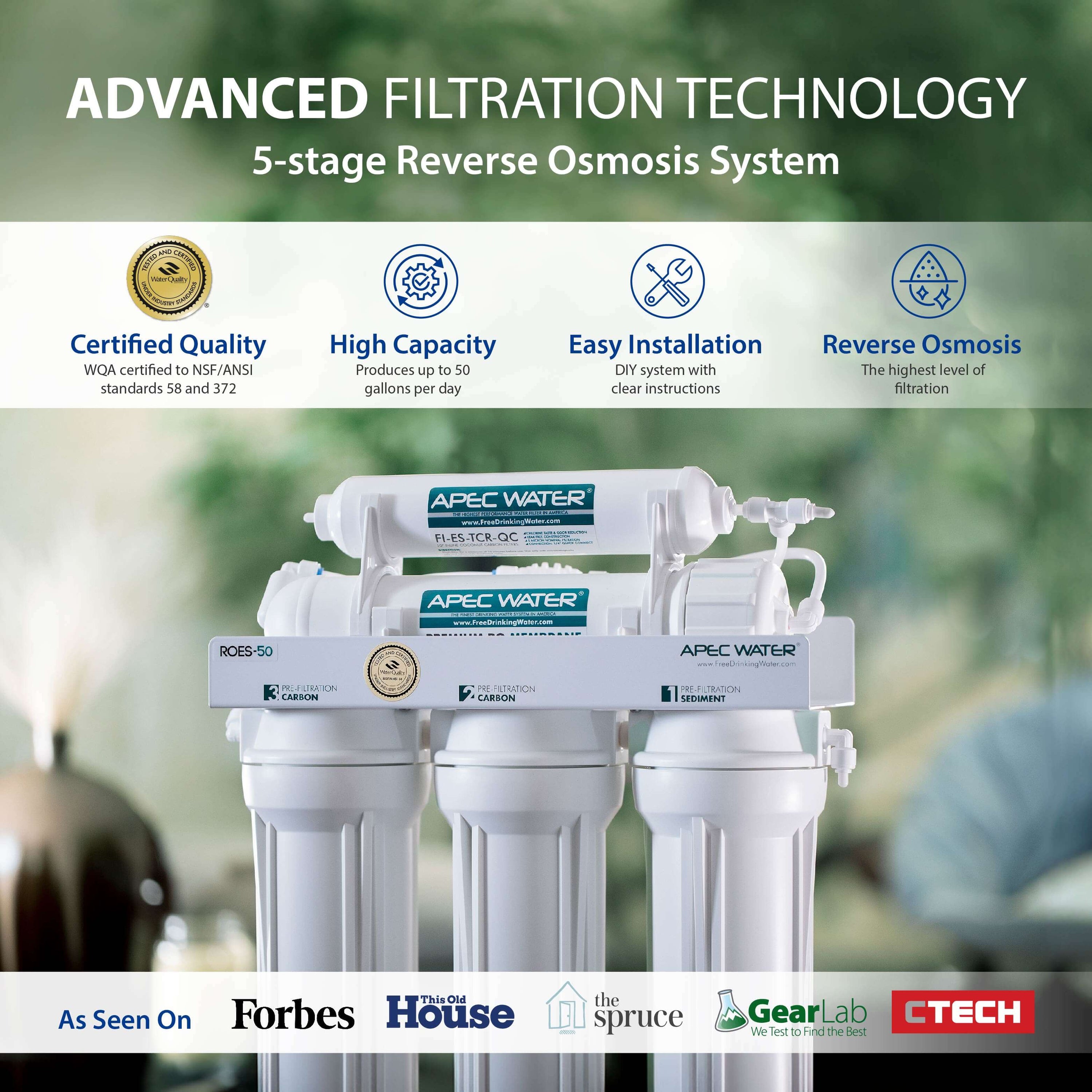 ROES-50 - Under Sink Reverse Osmosis Water Filration System