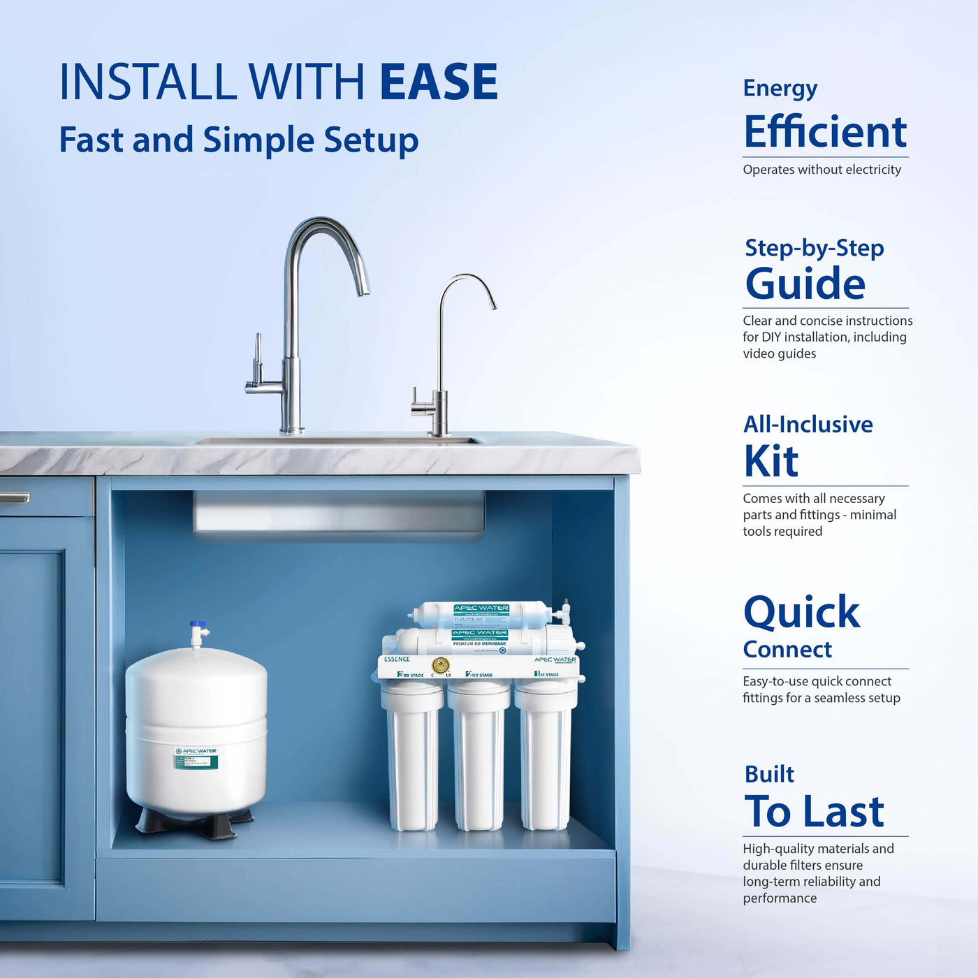 ROES-50 - Under Sink Reverse Osmosis Water Filration System