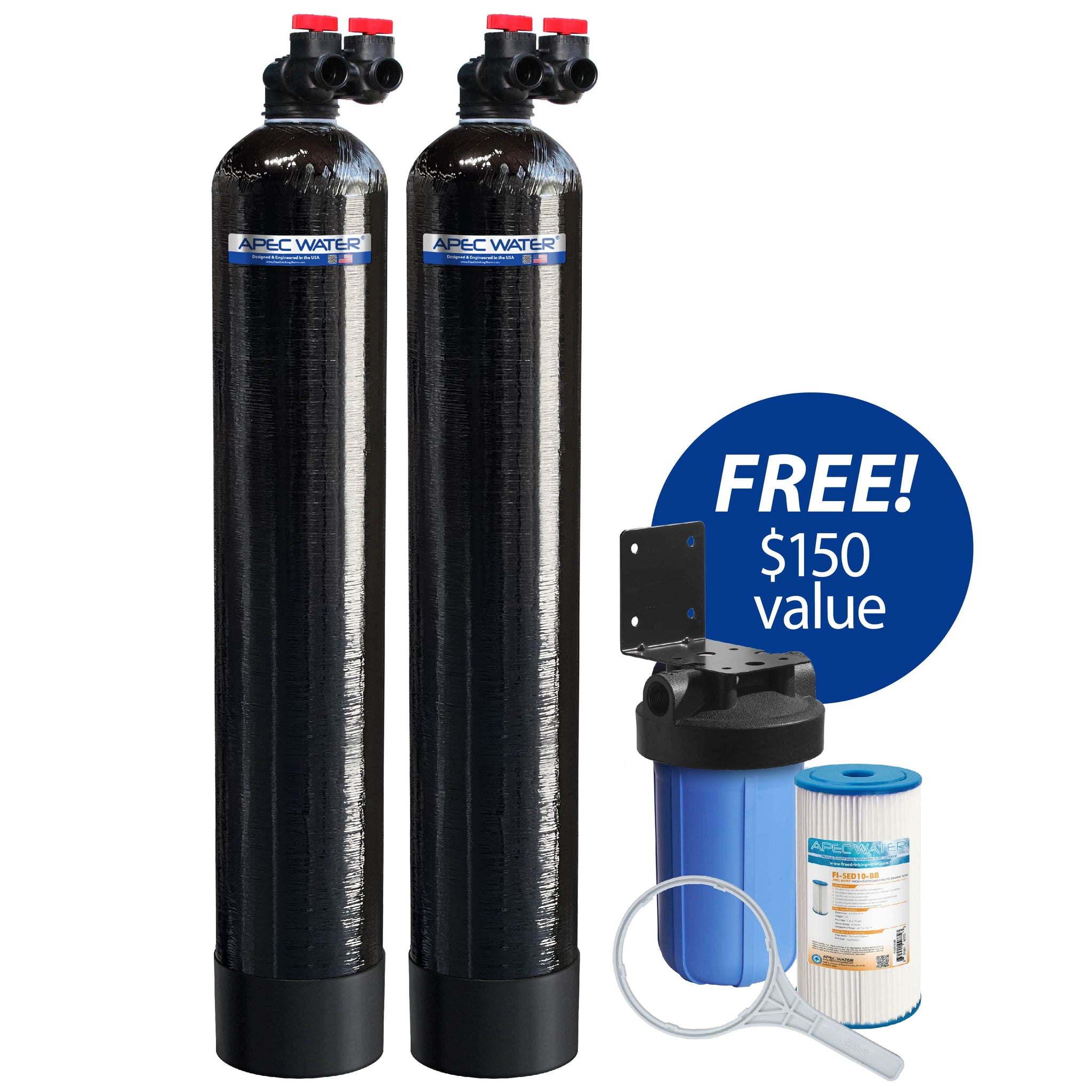 APEC WH-SOLUTION-15-FG Salt-Free Water Conditioner combo