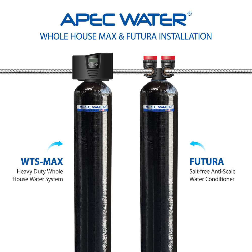 APEC WH-SOLUTION-MAX15-FG Salt-Free Water Conditioner combo