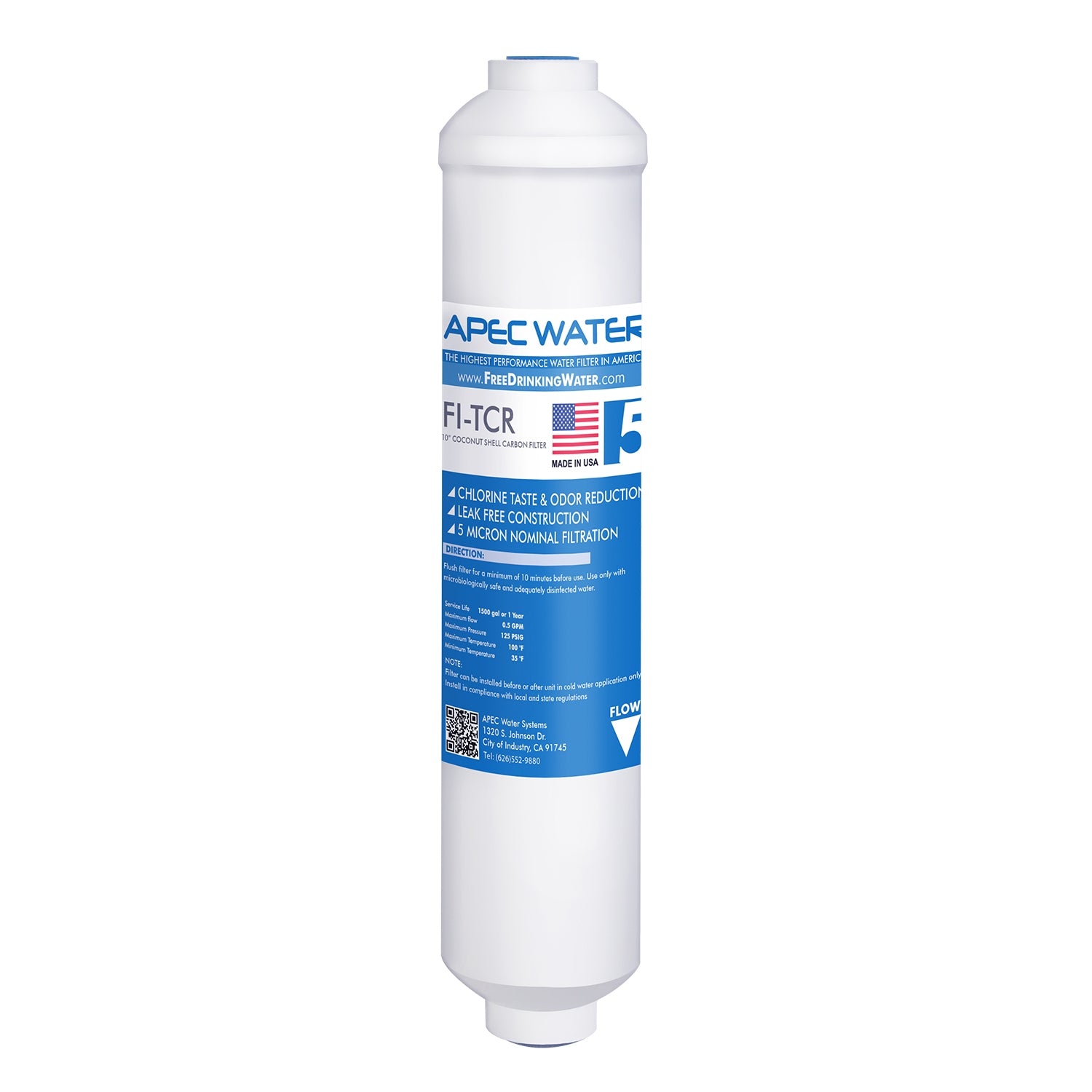GAC Inline Carbon Filter FI-TCR Total Polishing Filter 10"